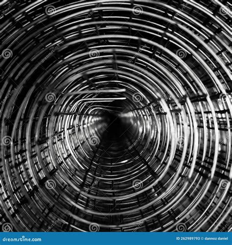 A Wire Loop Like A Time Tunnel Stock Image Image Of White Black