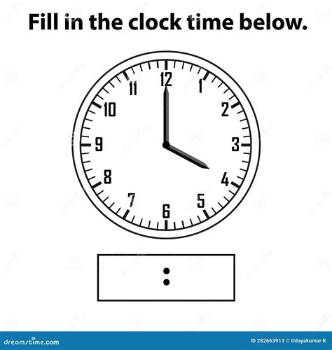 Analog Clock What Is The Time Write The Learning Clock And Math