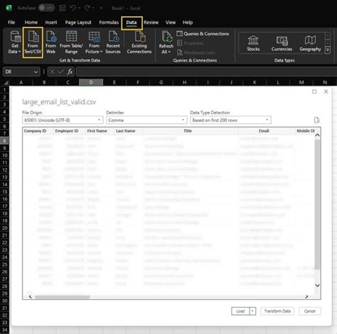 why is the csv i downloaded incorrectly formatted in excel
