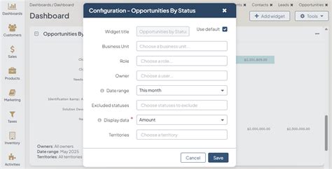 Opportunities By Status Orocommerce Orocrm And Oroplatform Documentation