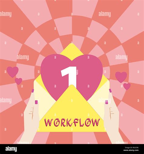 Handwriting Text Workflow Concept Meaning Sequence Of Industrial