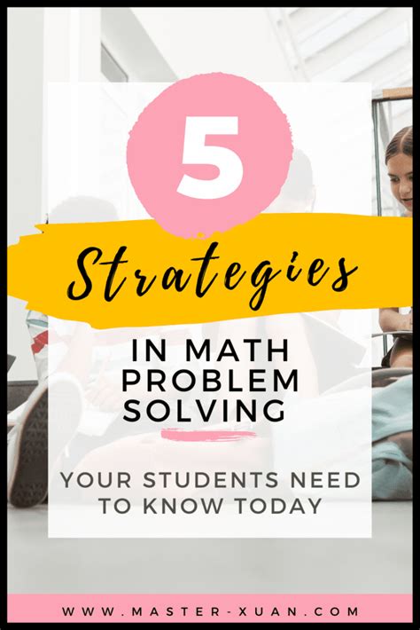 Strategies In Math Problem Solving Your Students Need To Know Today Master Xuan