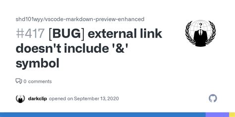 BUG External Link Doesn T Include Symbol Issue Shd Wyy Vscode Markdown Preview