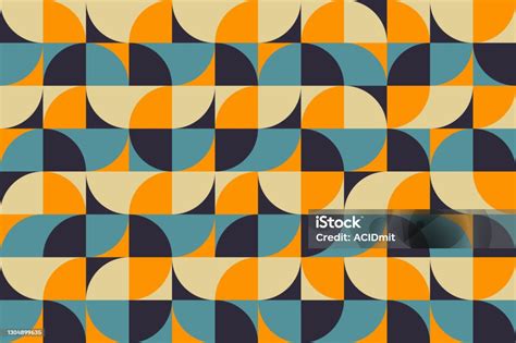 따뜻한 빈티지 컬러 팔레트의 기하학적 요소와 추상적인 배경 벡터 복고풍 일러스트는 쉽게 편집하고 사용자 정의 할 수 있습니다