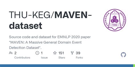 GitHub THU KEG MAVEN Dataset Source Code And Dataset For EMNLP Paper MAVEN A Massive