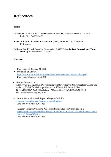 Mathematics Quarter 4 Module 5 Statistical Mini Research Grade 10 Modules