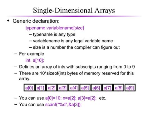 Arrays Used For Data Structures And Algorithms Ppt