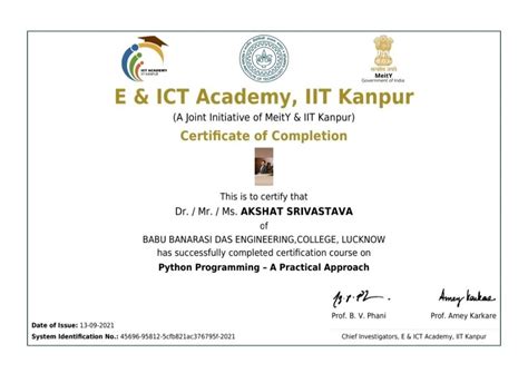 Akshat Srivastava On Linkedin Completion Certificate Of Python Programming