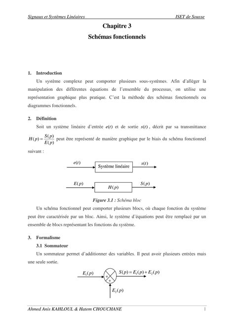 SOLUTION: Chapitre 3 schemas fonctionnels - Studypool
