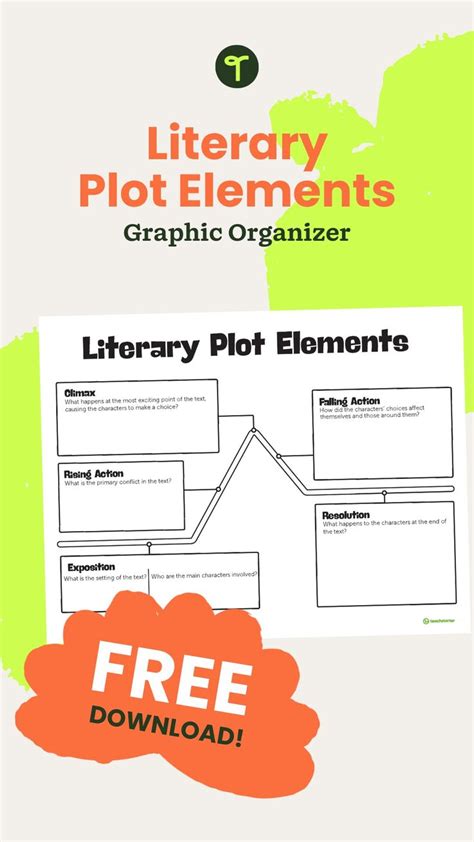 Free Printable Literary Plot Elements Graphic Organizer Early Elementary Resources Graphic