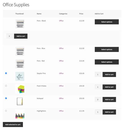 How To List Woocommerce Product Variations In A Table