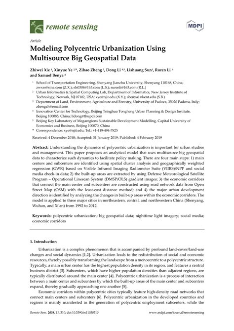 pdf modeling polycentric urbanization using multisource big