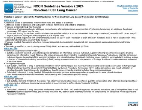 Nccn Clinical Practice Guideline In Oncology Pdf Lung And Respiratory Health Diseases And