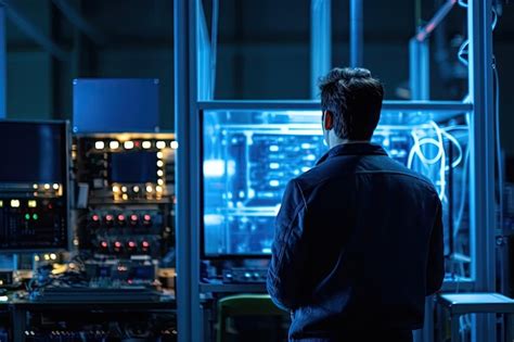 Premium Ai Image Electrical Engineer Programming For Automation Equipment Empowering