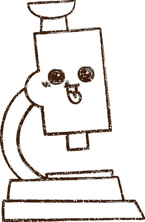 Microscope Charcoal Drawing Vector Art At Vecteezy