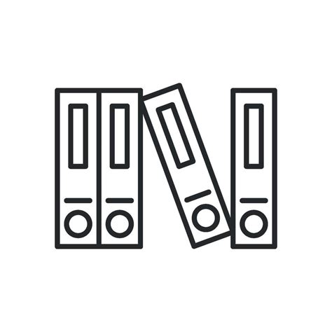 Binder Files Document Library Icon Vector Template 41301745 Vector Art At Vecteezy