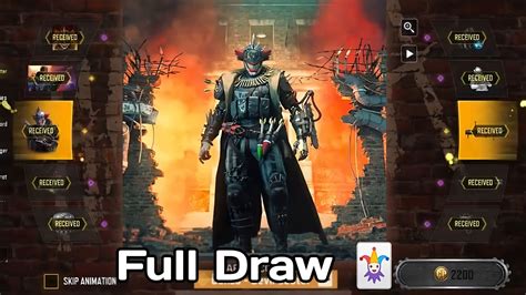 Legendary Gunzo Devil Jester Full Draw Codm Unhinged Jester Lucky