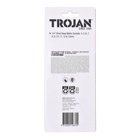 Trojan 10pc 14 Deep Socket Set Bunnings New Zealand
