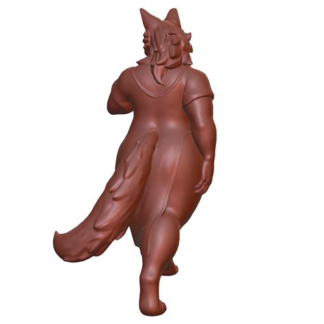 ♀️ Furry Female Wolf・ Stl File For 3d Printing・cults