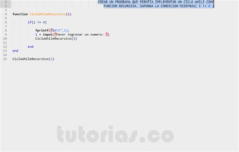 Recursividad Matlab Ciclo While Recursivo