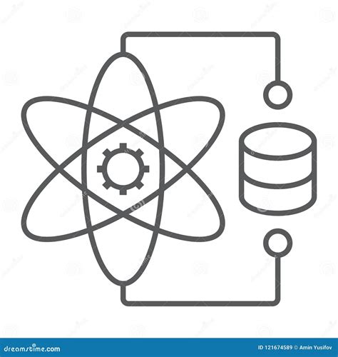 Data Science Thin Line Icon Data And Analytics Stock Vector Illustration Of Concept Data