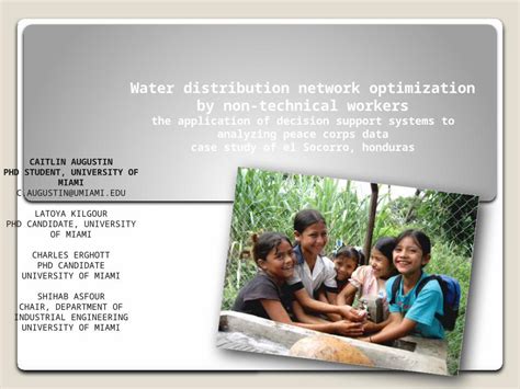 pptx water distribution network optimization by non technical workers