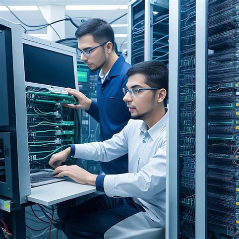 Premium AI Image | Internet Business Digital technology Network and cybersecurity of data center ...