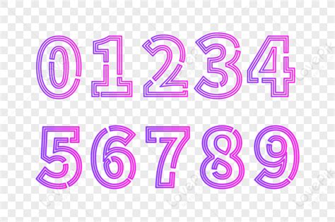 그라데이션 줄 번호 Png 일러스트 무료 다운로드 Lovepik