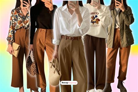 15 Warm Brown Wide Leg Pants Outfit Ideas Beautywaymag