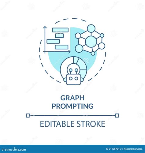 Graph Prompting Soft Blue Concept Icon Vector Illustration