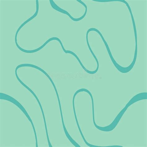 Seamless Abstract Pattern With Squiggles And Scribbles Weaved Curved Lines Stock Illustration