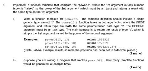 Solved Implement A Function Template That Compute The Chegg