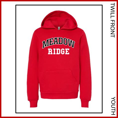 Mdr Meadow Ridge Red Youth Sponge Fleece Pullover Hoodie