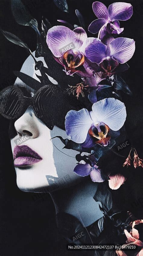 Ai创作图欧美花 化妆整容背景装饰画 绚丽美体美颜彩妆美妆 3d立体唯美花卉 欧美花卉 欧美大花 欧美风格花卉 高级感女插画 女性唯美装饰画 高贵奢华花朵盛放绽开 化妆品美容美妆美业 唯美花间