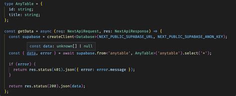 Injecting Ts Definitions Is Not Working Responses Are Typed As Any · Issue 541 · Supabasecli