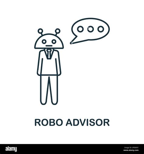 robo advisor line icon monochrome simple robo advisor outline icon for