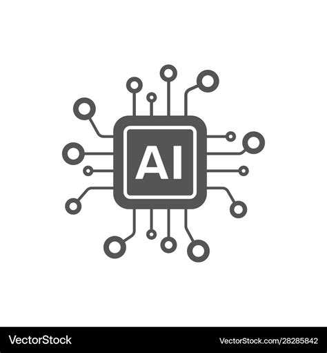 Ai Processor Icon For Websites And Mobile Vector Image
