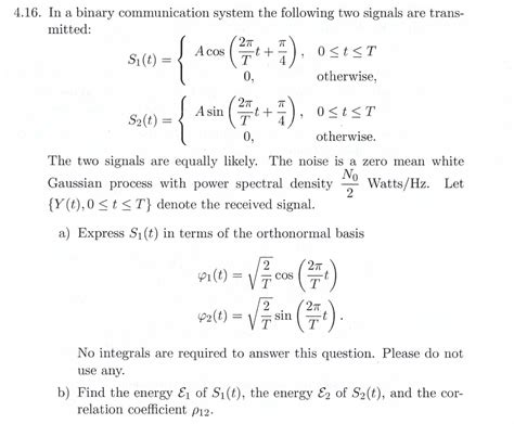 solved 4 16 in a binary communication system the following