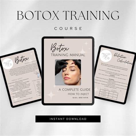 Beginners Botox Injection Course Botox Training Guide Botox Manual