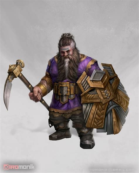 [art] Male Dwarf Ancestral Guardian Barbarian Character Art R Dnd