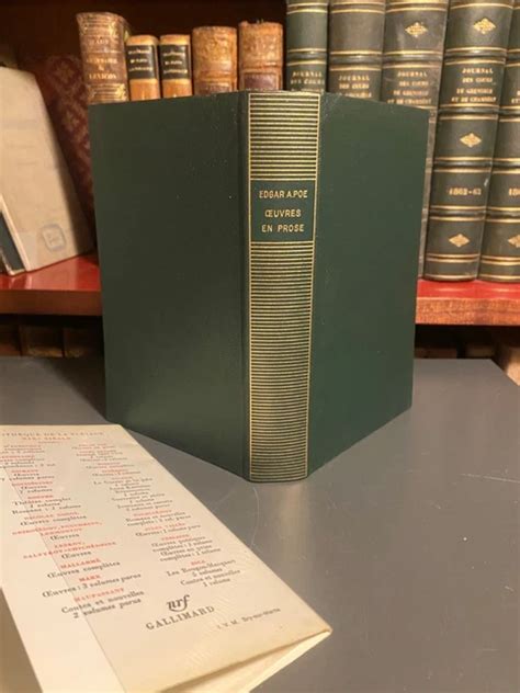 BibliothÈque De La Pleiade Poe Edgar Allan œuvres En Prose Eur 2500