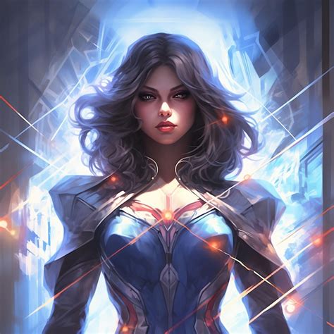 Premium Ai Image Digital Comic Book Of A Female Superheroes