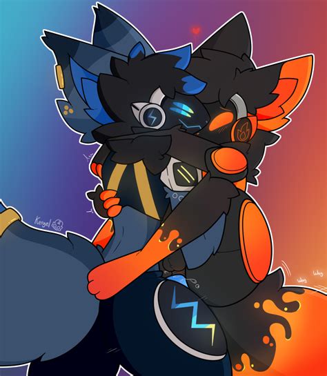 Rule 34 Anal Anal Sex Anthro Balls Blush Bodily Fluids Ear Piercing Error Protogen Flame