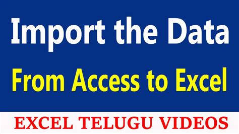 excel telugu videos