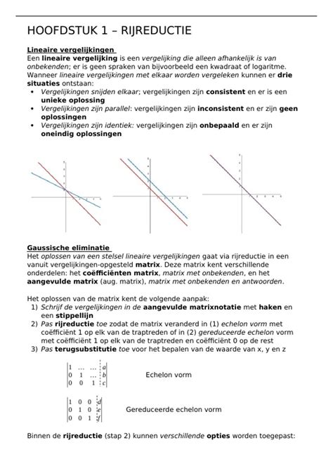 Samenvatting Lineaire Algebra En Vector Analyse Geo2 1201