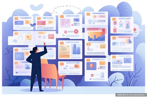 简约科技风大数据数据可视化插画png下载编号567283168839866467 设图网