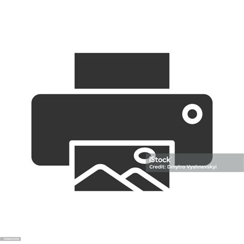 흰색 배경에 격리된 사진 프린터 벡터 아이콘입니다 웹 모바일 앱 및 Ui 디자인을위한 사진 프린터 스톡 벡터 일러스트 레이 션