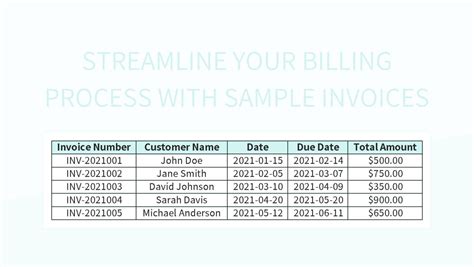 Work Invoice Sample Streamlining Billing Process For Your Business