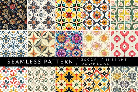 Mixed Motif Seamless Patterns Graphic By Inknfolly Creative Fabrica