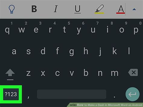 How To Make A Dash In Microsoft Word On Android Steps